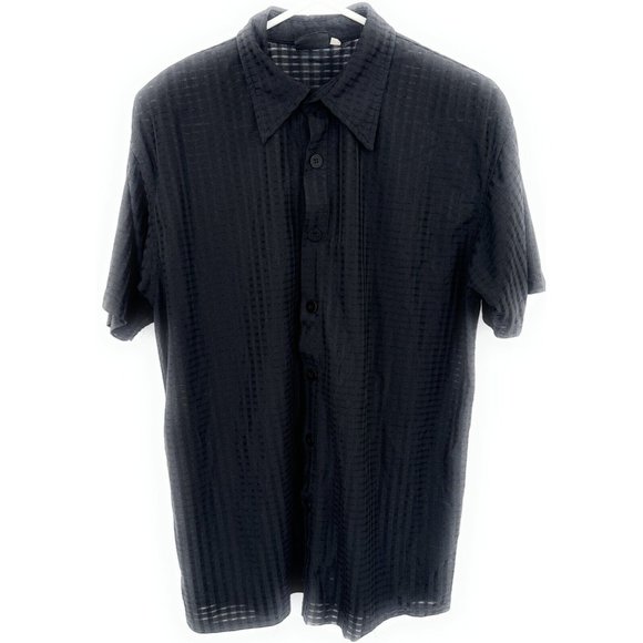 POSITANO | Shirts | Positano Vintage 8s 90s Shiny Black Mens Xl Club ...